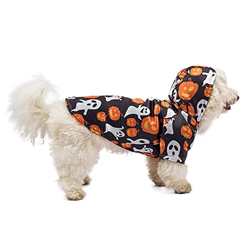 Yoption Dog Cat Ghost Pumpkin Cloak Costumes, Halloween Pet Puppy Funny Cosplay Dress Hoodie Clothes Outfits(M)