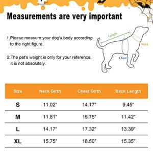 Yoption Dog Cat Ghost Pumpkin Cloak Costumes, Halloween Pet Puppy Funny Cosplay Dress Hoodie Clothes Outfits(M)