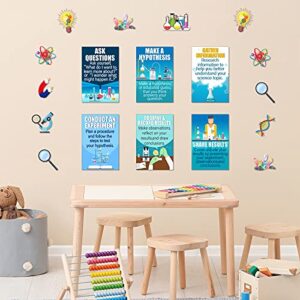 31 Pieces Scientist Bulletin Board Set Laminated Science Posters Classroom Decals Banner Classroom Wall Decoration for Teachers Science Lab Cutouts School Bulletin Board Office Party Supplies