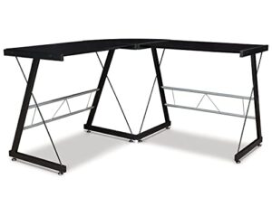 signature design by ashley mallistron contemporary home office l-shaped computer desk, black