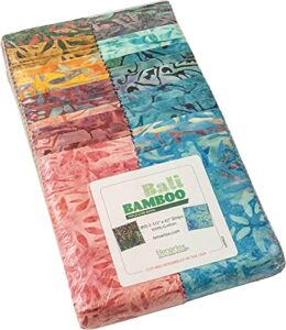 benartex bali batik bamboo 2.5'' strippies 40pcs, multi yard