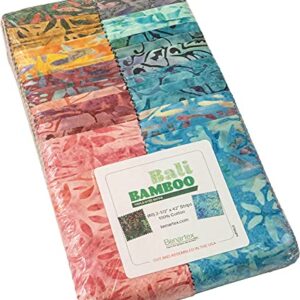 Benartex Bali Batik Bamboo 2.5'' Strippies 40pcs, Multi Yard