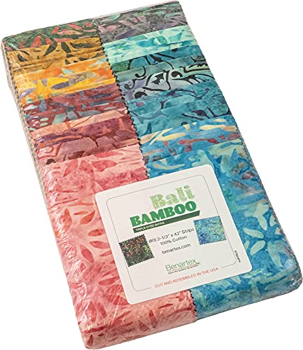 Benartex Bali Batik Bamboo 2.5'' Strippies 40pcs, Multi Yard