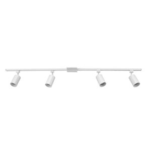 globe electric 59740 tribeca 4-light 56" track lighting kit, matte white