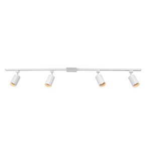 Globe Electric 59740 Tribeca 4-Light 56" Track Lighting Kit, Matte White