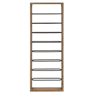 FirsTime & Co. Natural Bakersville Ladder Wine Rack, Wall Mounted Floating Shelf for Bedroom, Kitchen, Living Room, Bathroom, Home Office, Wood, 15.75 x 3.5 x 44 inches, 44 in. x 15.75 in.