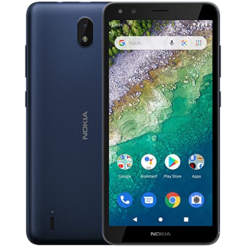 Nokia C01 Plus | Android 11 (Go Edition) | Unlocked Smartphone | 2-Day Battery | 1/32GB | 6.52-Inch Screen | Dark Blue