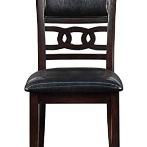 New Classic Furniture Gia Drop Leaf Dining Table with Two Chairs, 42", Ebony,EC-SOVKYDYFFO