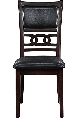 New Classic Furniture Gia Drop Leaf Dining Table with Two Chairs, 42", Ebony,EC-SOVKYDYFFO