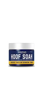 vetericyn hoof soak. for hooves with sole and frog damage caused by abscesses, whitel line separation, and thrush. 30 grams