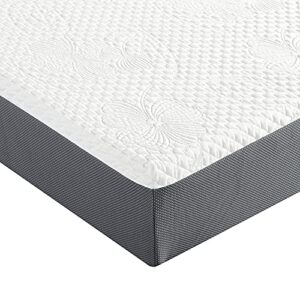 Olee Sleep 9 Inch Ventilated Gel Infused Memory Foam Mattress, CertiPUR-US® Certified, Gray, Queen