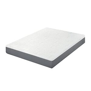 Olee Sleep 9 Inch Ventilated Gel Infused Memory Foam Mattress, CertiPUR-US® Certified, Gray, Queen