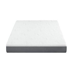 Olee Sleep 9 Inch Ventilated Gel Infused Memory Foam Mattress, CertiPUR-US® Certified, Gray, Queen