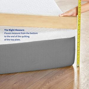 Olee Sleep 9 Inch Ventilated Gel Infused Memory Foam Mattress, CertiPUR-US® Certified, Gray, Queen