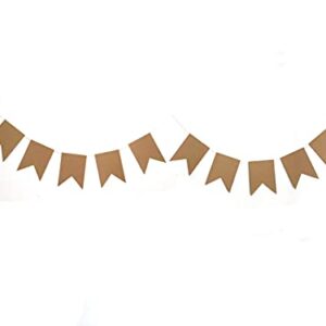 DIY Kraft Paper Flag Banner Hand-Painted DIY Party Decoration for a Birthday, Baby Shower Holidays, Camping, Wedding and Party 12pc