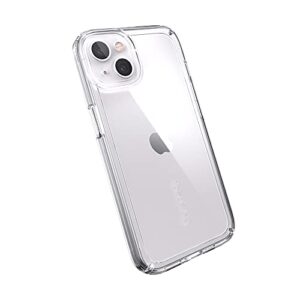 speck products gemshell clear iphone 13 case, clear/clear