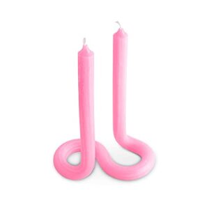 Gessato Twist Candle, Pink