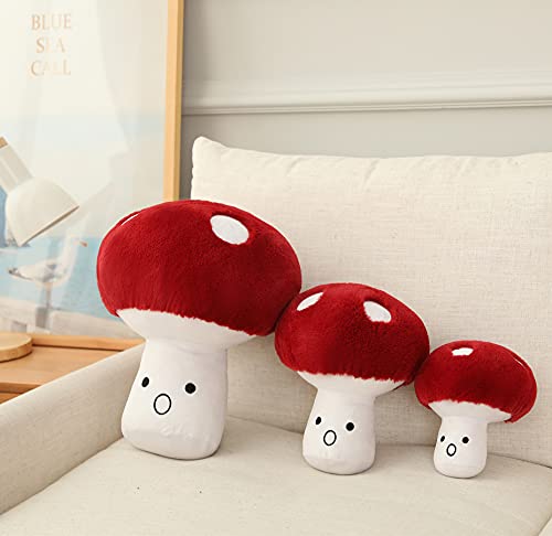 Hynbase 3D Creative Plush Mushroom Cute Sofa Car and Bed Cushions Throw Pillow Surprise Mushroom (7.08")