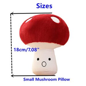 Hynbase 3D Creative Plush Mushroom Cute Sofa Car and Bed Cushions Throw Pillow Surprise Mushroom (7.08")