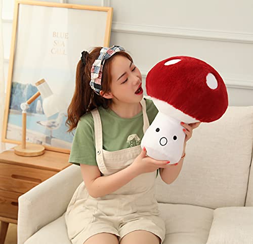 Hynbase 3D Creative Plush Mushroom Cute Sofa Car and Bed Cushions Throw Pillow Surprise Mushroom (7.08")