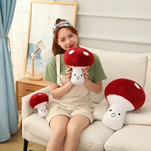 Hynbase 3D Creative Plush Mushroom Cute Sofa Car and Bed Cushions Throw Pillow Surprise Mushroom (7.08")