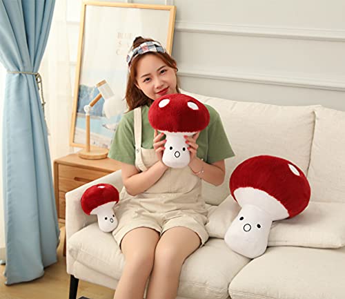 Hynbase 3D Creative Plush Mushroom Cute Sofa Car and Bed Cushions Throw Pillow Surprise Mushroom (7.08")