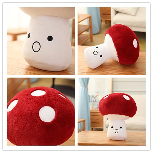 Hynbase 3D Creative Plush Mushroom Cute Sofa Car and Bed Cushions Throw Pillow Surprise Mushroom (7.08")