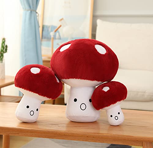 Hynbase 3D Creative Plush Mushroom Cute Sofa Car and Bed Cushions Throw Pillow Surprise Mushroom (7.08")