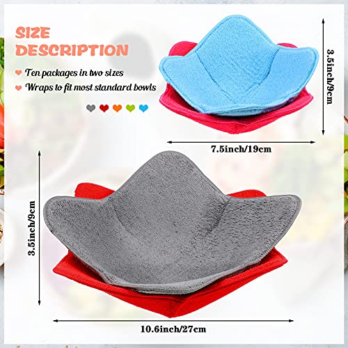 6 Pieces Bowl Cozy Multi Color Microwave Safe Bowl Holders Microwave Plate Holder Hot Bowl Holder to Protect Your Hands from Hot Dishes and Heating Soup