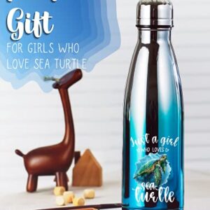 Sea Turtle Stainless Steel Water Bottle, Turtle Themed Gifts, Sea Turtle Party Supplies, Double Wall Vacuum Insulated Thermo Bottle