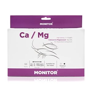 monitor calcium/magnesium high salinity (salinity > 5 ppt) test kit (120 tests) - monitor aquarium and aquaculture water quality