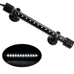 aquaneat aquarium led submersible light 7.5 inch underwater stick strip bar lamp fish tank (white)