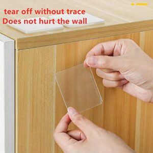 Ellelove 10PCS Double-Sided Transparent Hooks Non-Marking Waterproof Self-Adhesive Hooks Heavy Duty Suction Cup for Organization Bathroom Kitchen and Office