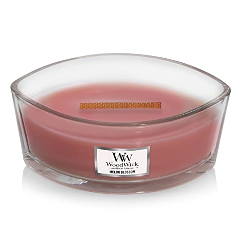 WoodWick Ellipse Scented Candle, Melon Blossom, 16oz | Up to 50 Hours Burn Time