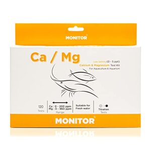 monitor calcium/magnesium low salinity (0-5 ppt) test kit (120 tests) - monitor aquarium and aquaculture water quality