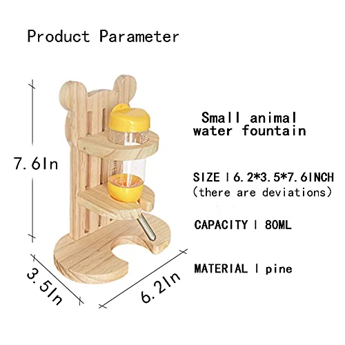 Hamiledyi Pet Hanging Water Bottles Adjustable Height Hamster Water Dispenser 80ml Water Bottle No Drip for Small Rodents Animals Guinea Pig Hamster Gerbil Dwarf Hamster