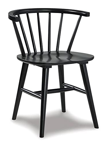 Signature Design by Ashley Otaska Dining Room Side Chair Set of 2, Black