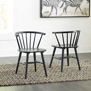 Signature Design by Ashley Otaska Dining Room Side Chair Set of 2, Black