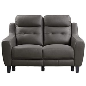 Lexicon Schuyler Power Double Reclining Loveseat, Grayish Brown