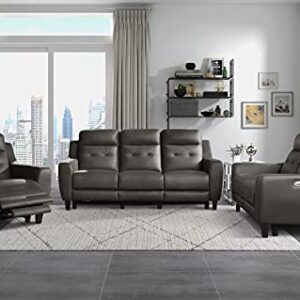 Lexicon Schuyler Power Double Reclining Loveseat, Grayish Brown