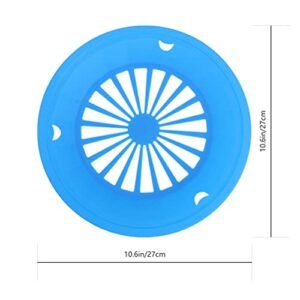 Hemoton 12pcs Barbecue Plates Non- Stick Grill Plate Platic Dinner Plate Hollow- out BBQ Paper Plate Holder BBQ Supplies Blue