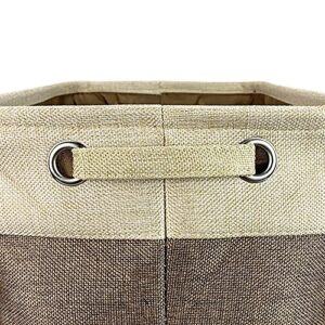 MALIHONG Custom Foldable Storage Basket with Funny Dog Dachshund Collapsible Sturdy Fabric Pet Toys Storage Bin Cube with Handles for Organizing Shelf Home Closet, Brown and White