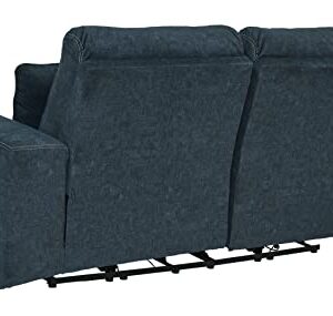 Signature Design by Ashley Paulestein Reclining Power Loveseat, 74"W x 41"D x 40"H, Blue