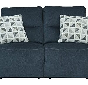 Signature Design by Ashley Paulestein Reclining Power Loveseat, 74"W x 41"D x 40"H, Blue