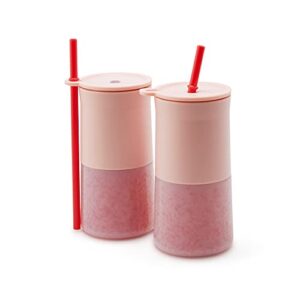 rabbit frozen cocktail silicone tumbler, 2 count (pack of 1), pink