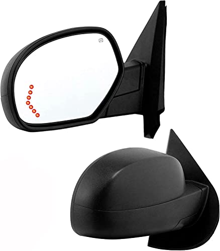 MOTOOS Towing Mirrors Replacement for 2007-2014 Chevrolet Silverado GMC Sierra 1500 2007-2012 Cadillac Escalade Chevrolet Tahoe with Turn Signal Power Heated Mirrors Pair