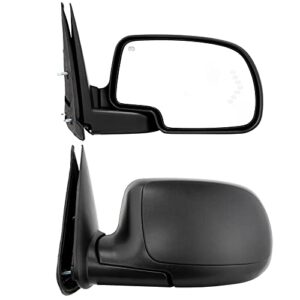 MOTOOS Towing Mirrors Replacement for 2007-2014 Chevrolet Silverado GMC Sierra 1500 2007-2012 Cadillac Escalade Chevrolet Tahoe with Turn Signal Power Heated Mirrors Pair