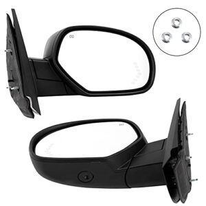 MOTOOS Towing Mirrors Replacement for 2007-2014 Chevrolet Silverado GMC Sierra 1500 2007-2012 Cadillac Escalade Chevrolet Tahoe with Turn Signal Power Heated Mirrors Pair