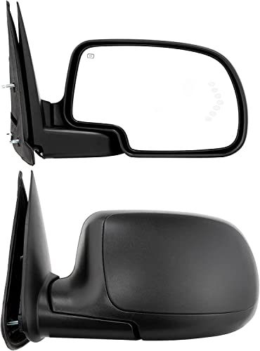 MOTOOS Towing Mirrors Replacement for 2007-2014 Chevrolet Silverado GMC Sierra 1500 2007-2012 Cadillac Escalade Chevrolet Tahoe with Turn Signal Power Heated Mirrors Pair