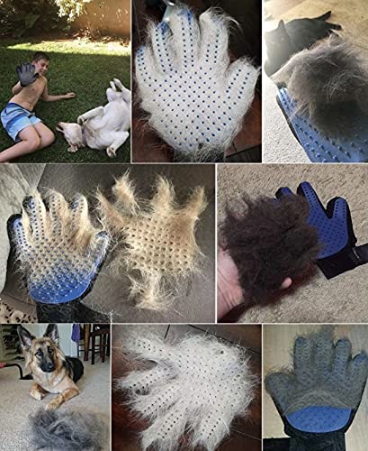 Pet grooming glove gentle deshedding brush (One size)